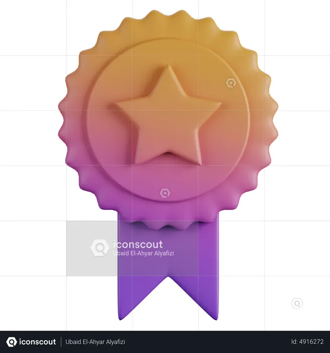 Star Badge 3D Icon download in PNG, OBJ or Blend format