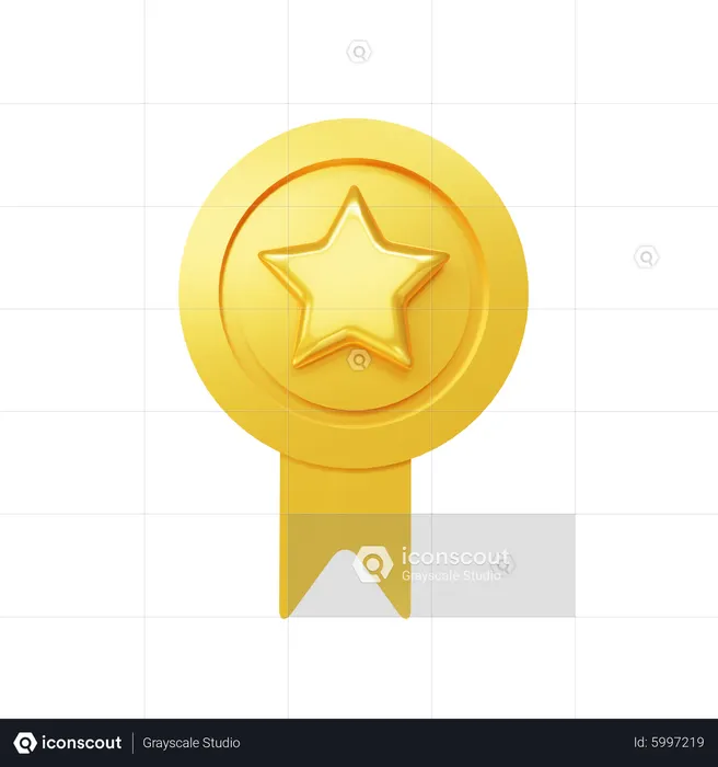 Premium Star Badge 3D Illustration download in PNG, OBJ or Blend format