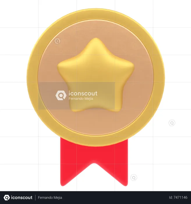 Star Badge 3D Icon download in PNG, OBJ or Blend format