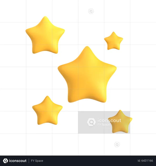 Stars 3D Icon download in PNG, OBJ or Blend format