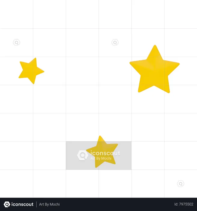 Stars 3D Icon download in PNG, OBJ or Blend format