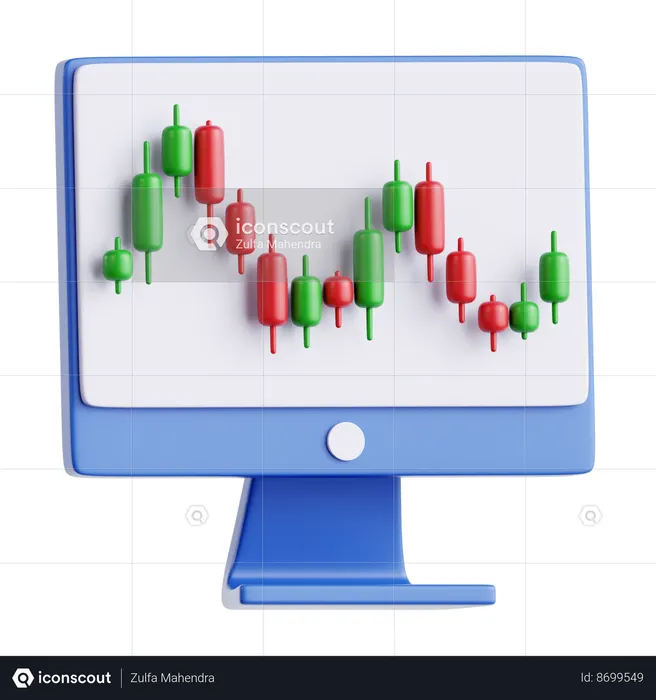 Stock Chart 3D Icon - Free Download Business 3D Icons | IconScout