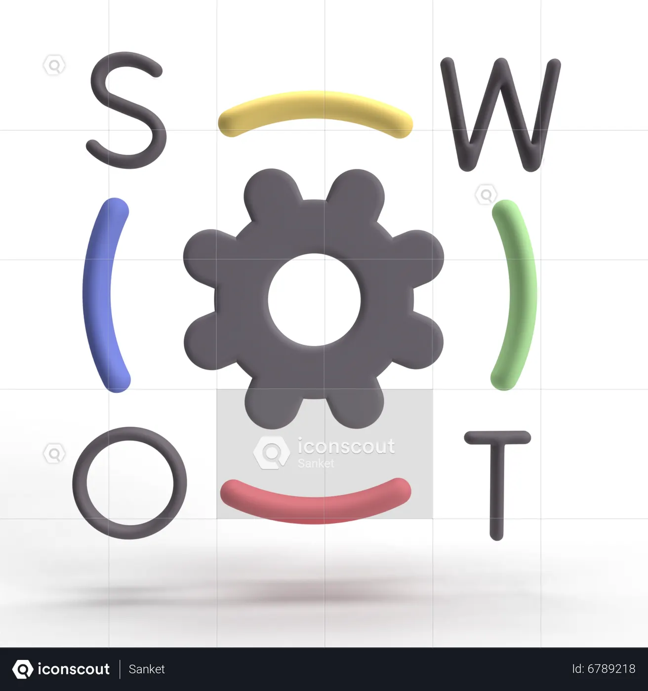Swot Analysis 3D Icon - Free Download E-commerce & Shopping 3D Icons ...