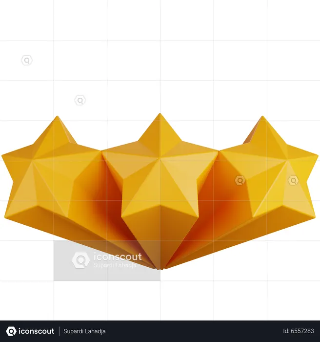 Three Long Stars 3D Icon - Free Download Miscellaneous 3D Icons | IconScout