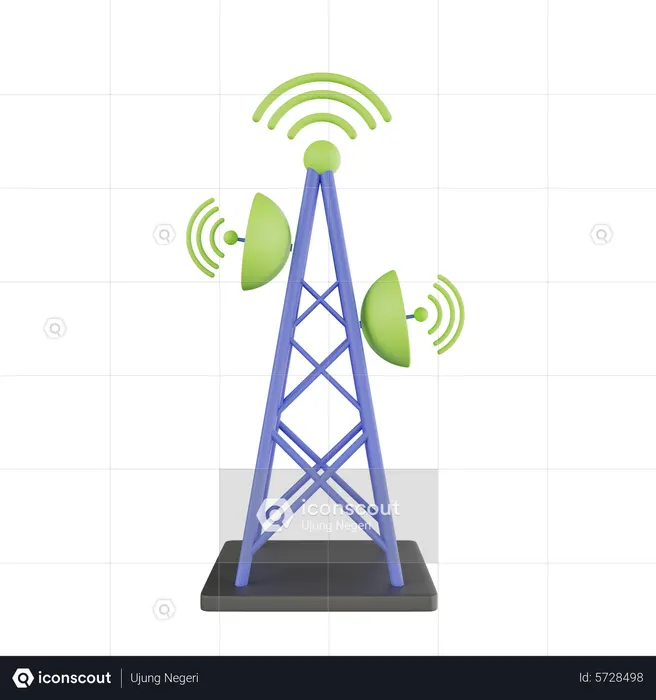 Transmission Tower 3D Icon - Free Download Science & Technology 3D Icons | IconScout