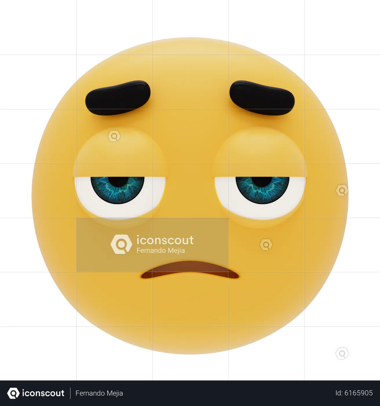 Unamused Emoji Emoji 3D Icon download in PNG, OBJ or Blend format