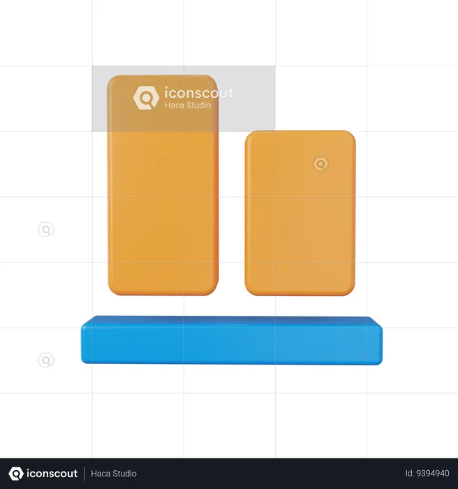 Vertical Up Align 3d Icon Free Download User Interface 3d Icons