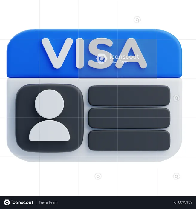 Visa 3D Icon - Free Download Holidays 3D Icons | IconScout