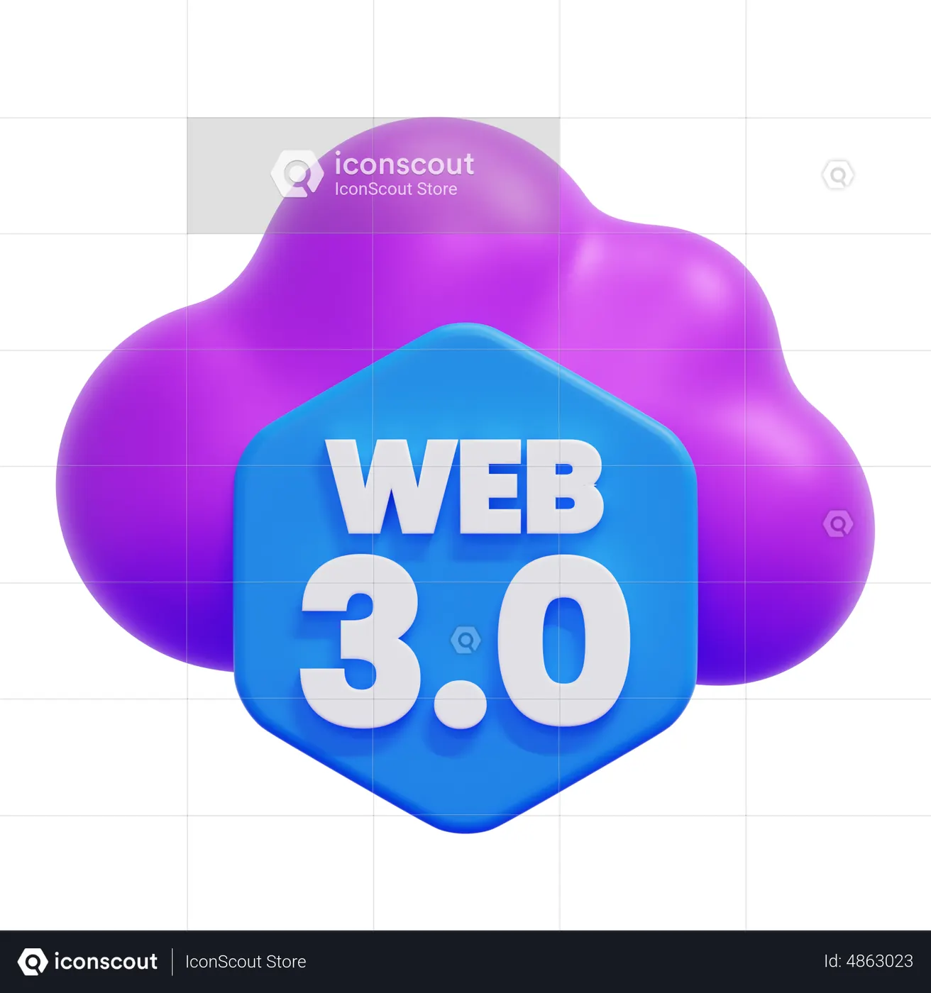 Web 3 3D Icon - Free Download Science & Technology 3D Icons | IconScout