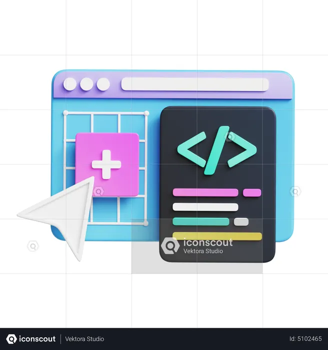 Web Coding 3d Icon Download In Png Obj Or Blend Format 2558