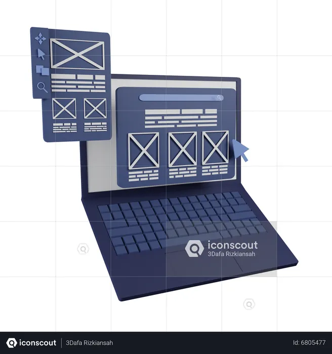 Web Layout 3D Icon - Free Download Seo & Web 3D Icons | IconScout