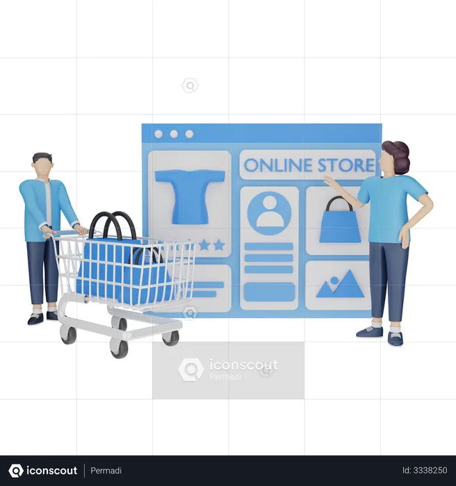 Woman adding item to cart 3D Illustration download in PNG, OBJ or Blend ... Woman adding item to cart 3D Illustration download in PNG, OBJ or Blend ...