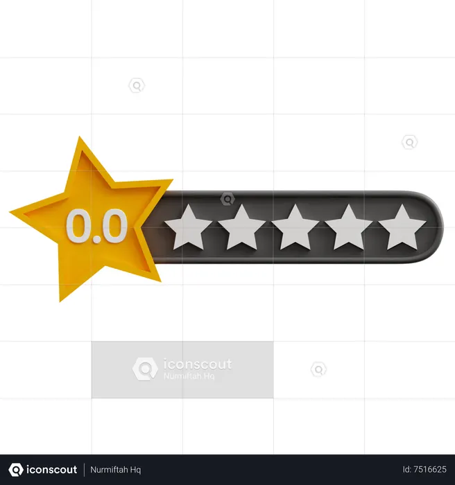 Zero Of Five Star Rating 3D Icon - Free Download User Interface 3D Icons | IconScout