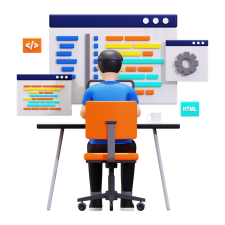 Programmer 3D Icons - Free Download in PNG, glTF